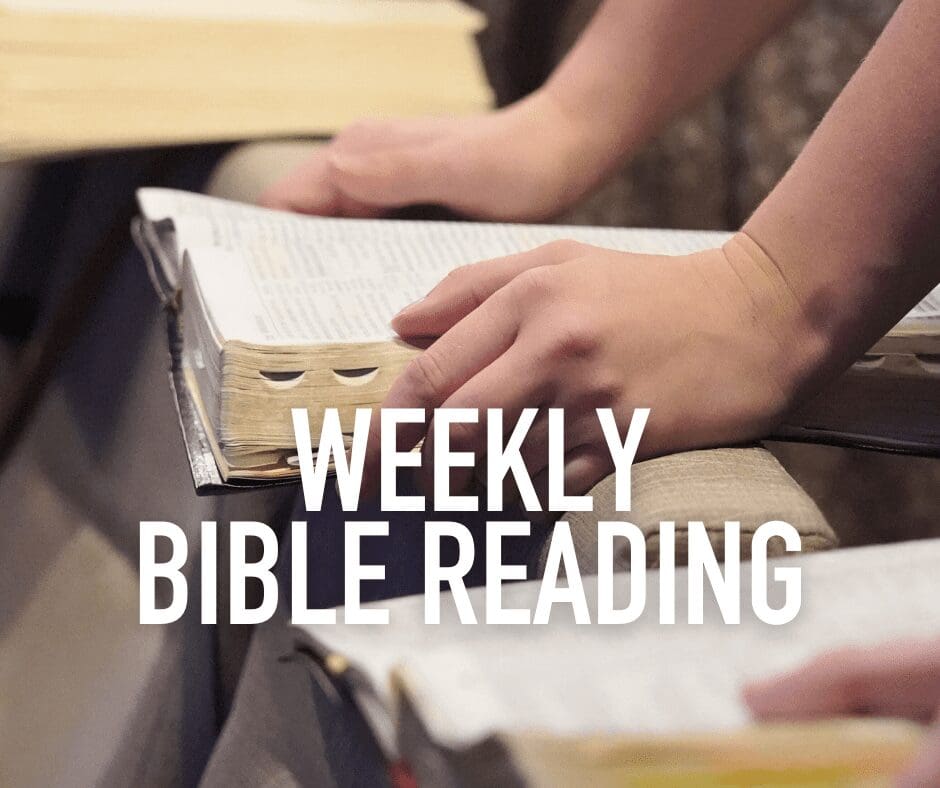 Weekly Bible Reading | August 31, 2025 | Calvary Christian Center